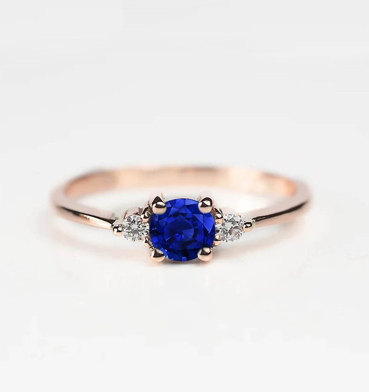 1.02ct Dark Blue Sapphire Ring - DIORAH JEWELLERS