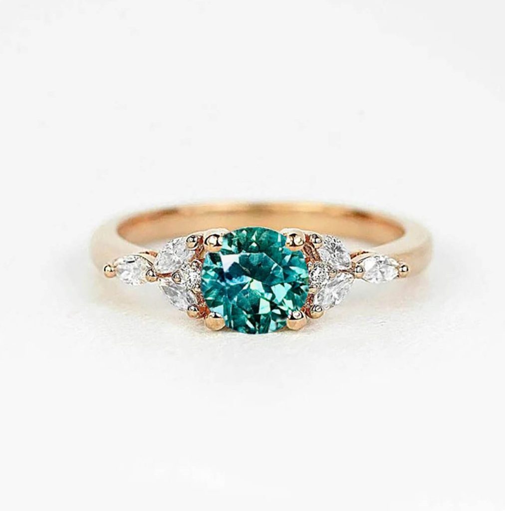 Mint Green Sapphire Featuring Ring - DIORAH JEWELLERS