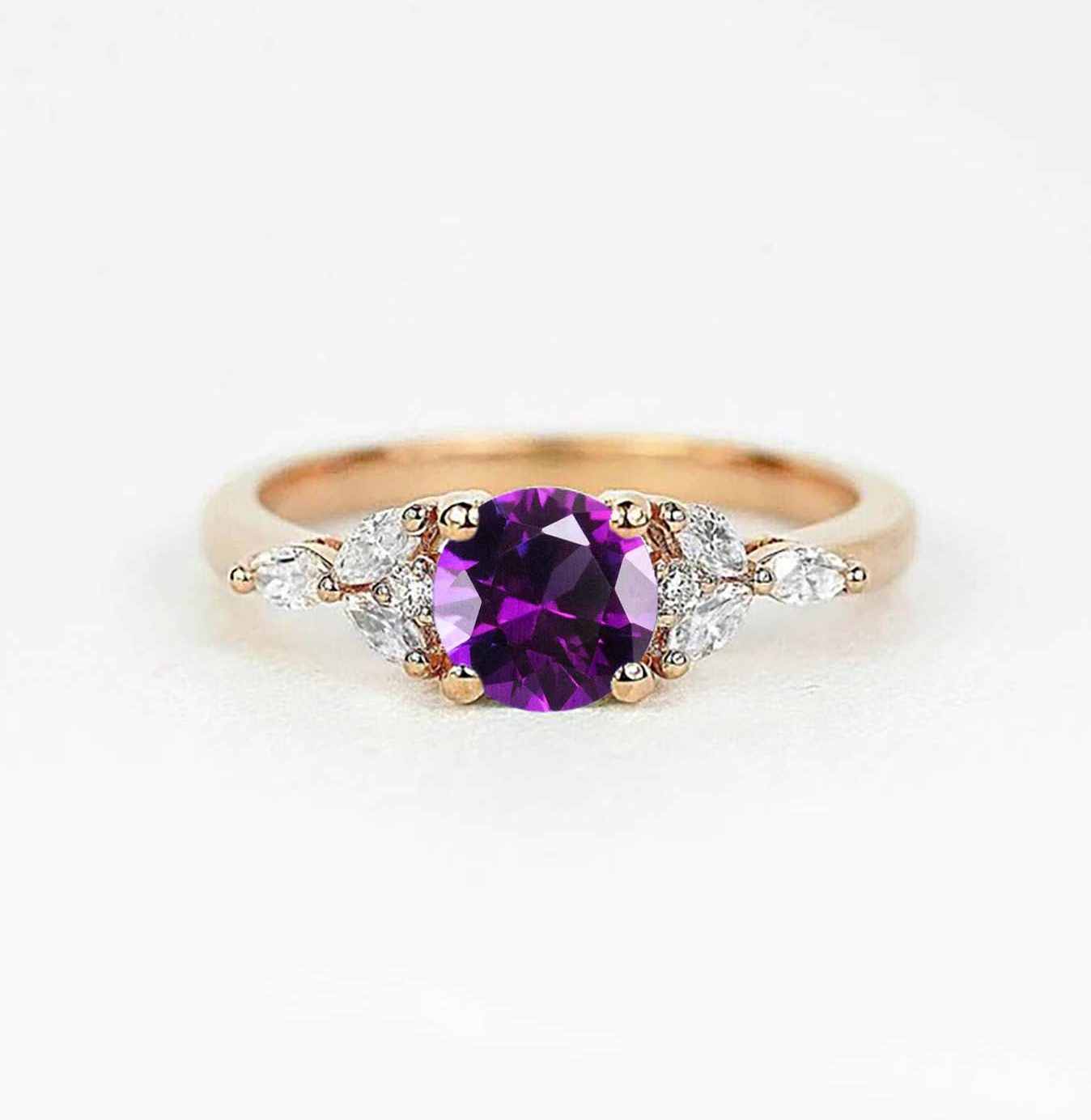 6mm Alexandrite and Diamond Ring - DIORAH JEWELLERS