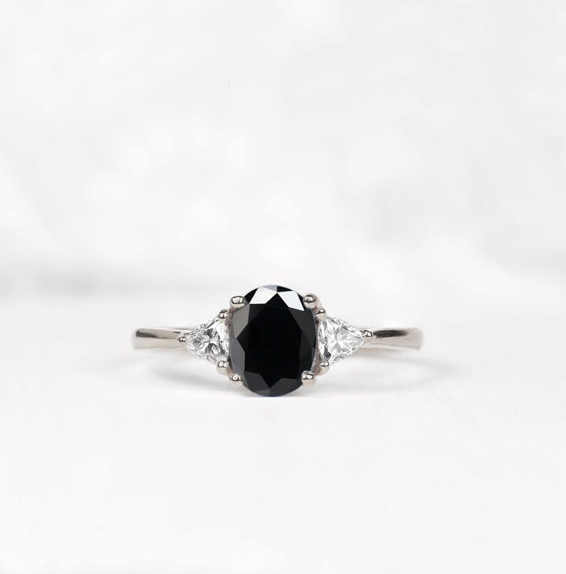1.54ct Oval Black Diamond Ring - DIORAH JEWELLERS