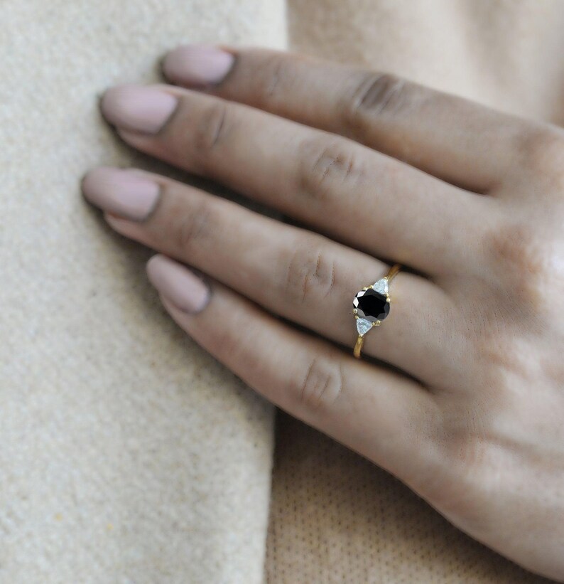 1.54ct Oval Black Diamond Ring - DIORAH JEWELLERS