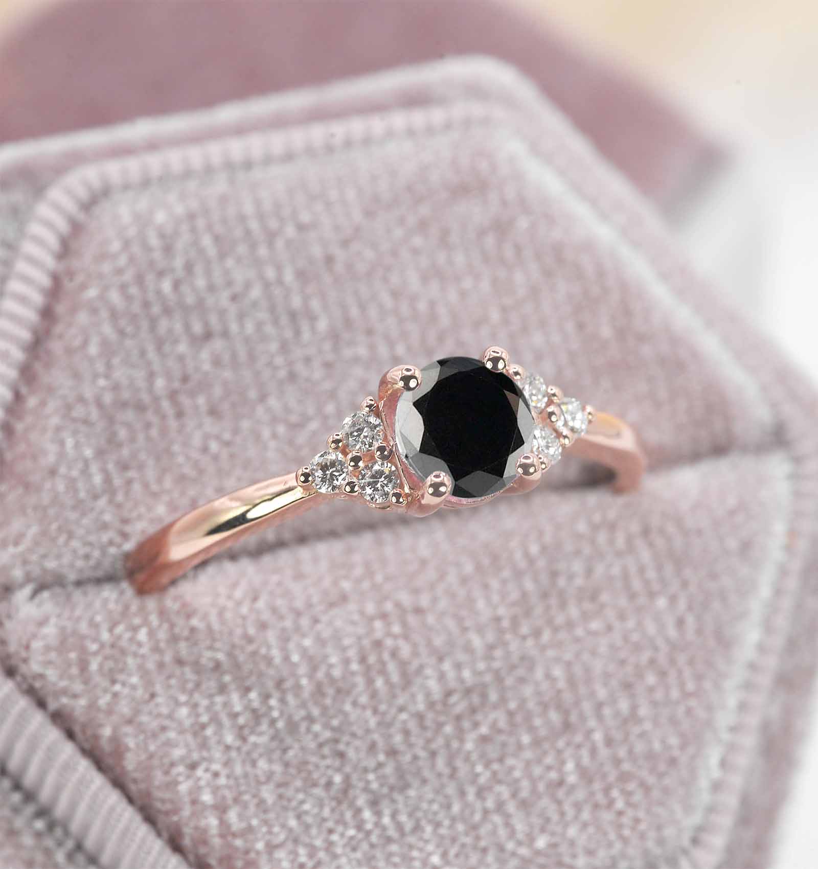 Dark diamond cluster ring - DIORAH JEWELLERS