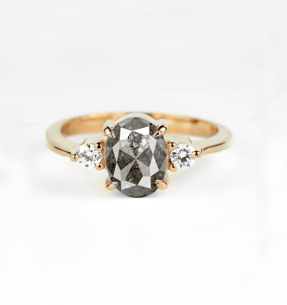 Grey diamond engagement ring - DIORAH JEWELLERS