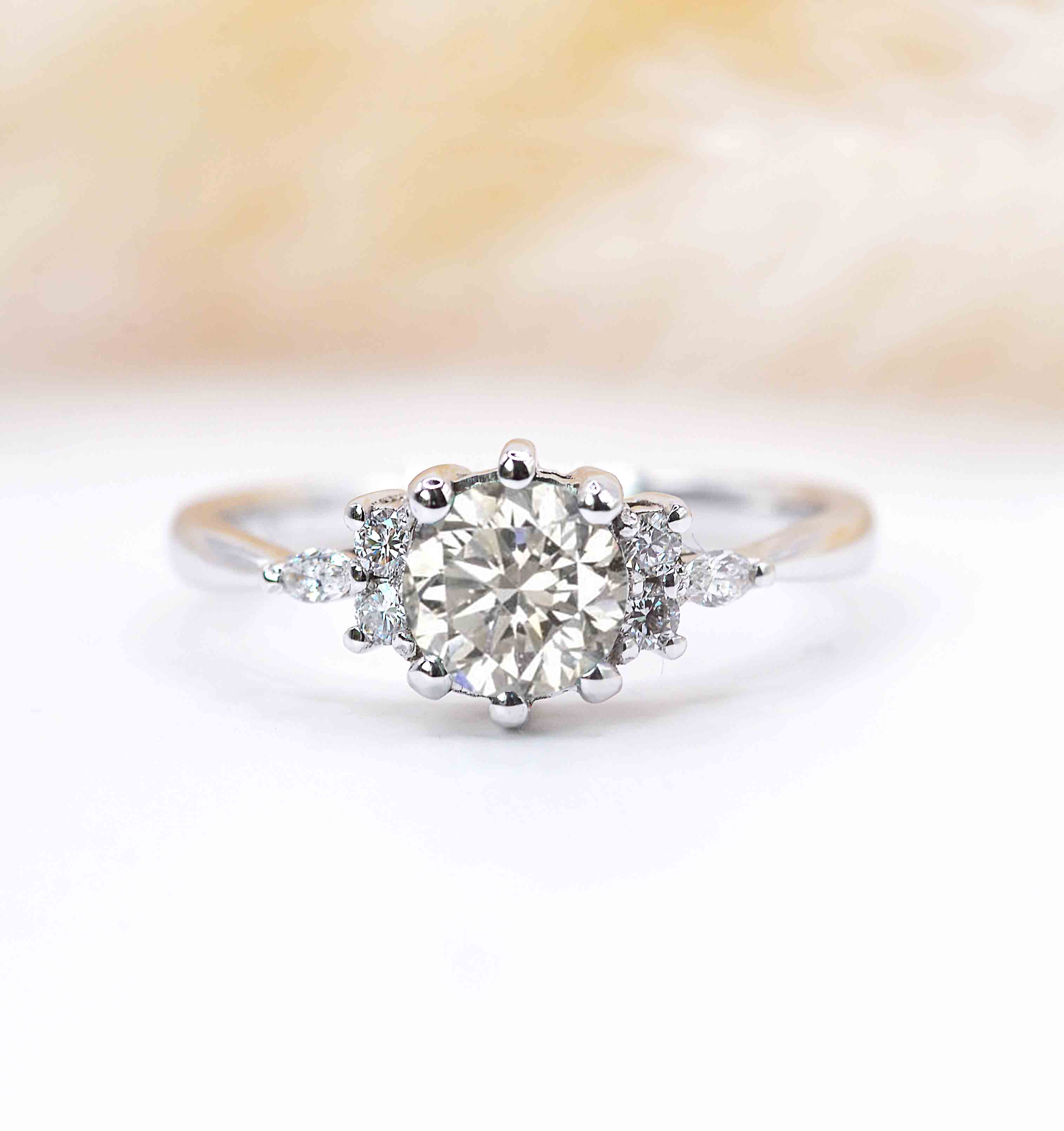 Lab diamond cluster ring - DIORAH JEWELLERS