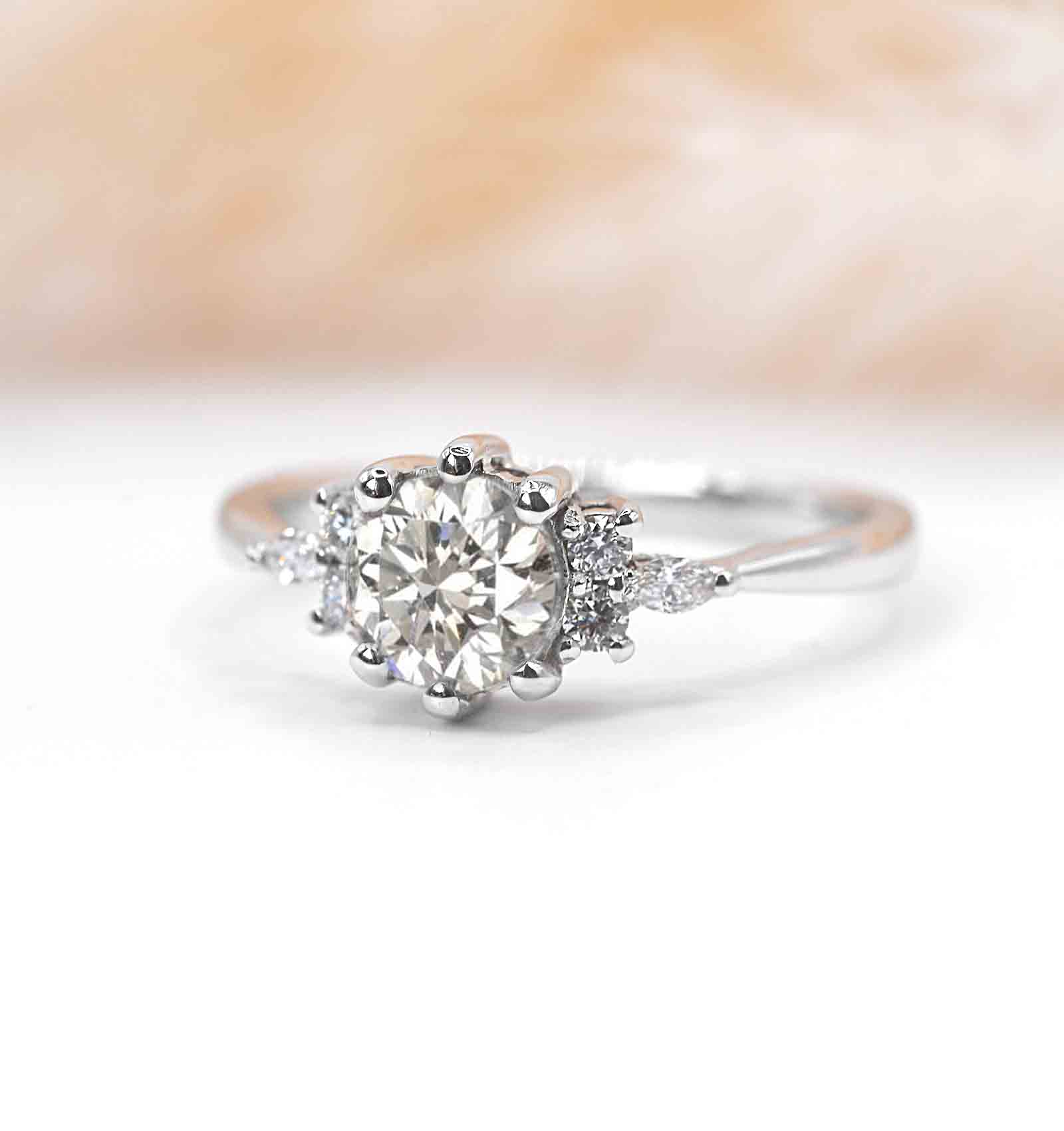 Lab diamond cluster ring - DIORAH JEWELLERS