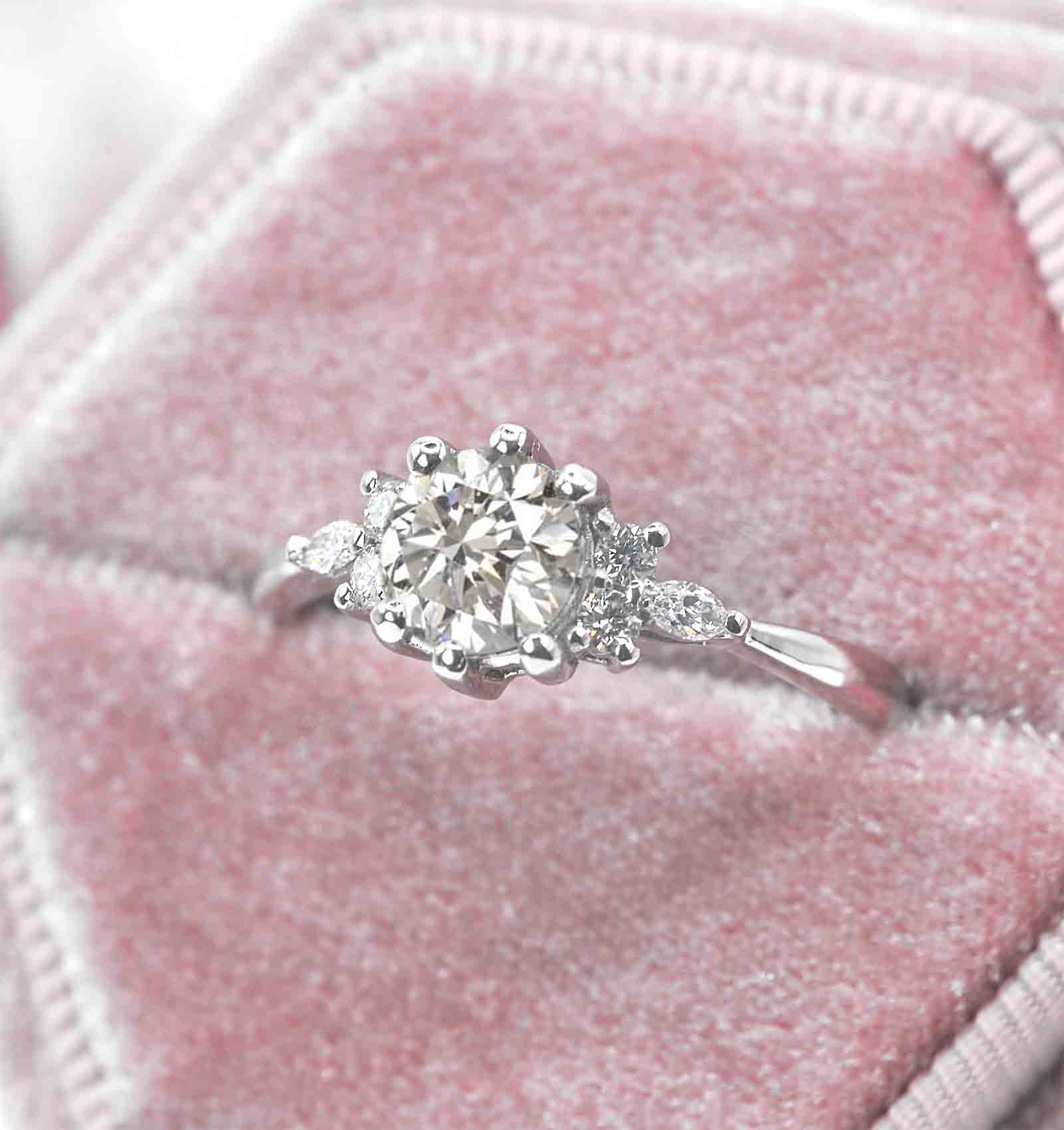 Lab diamond cluster ring - DIORAH JEWELLERS