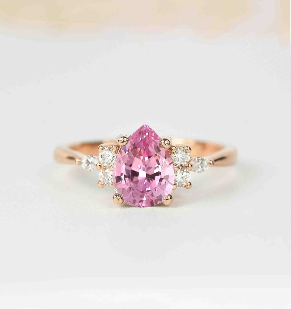 light pink sapphire ring - DIORAH JEWELLERS