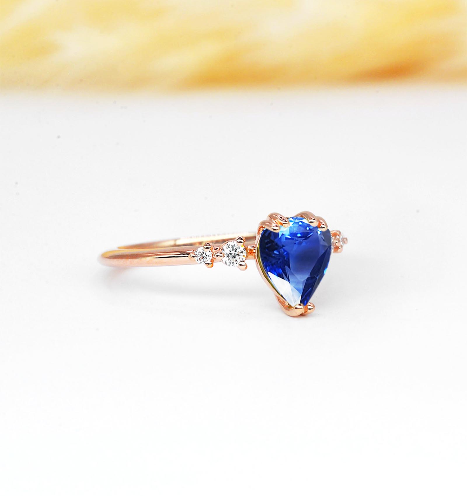 Pear blue anniversary ring - DIORAH JEWELLERS