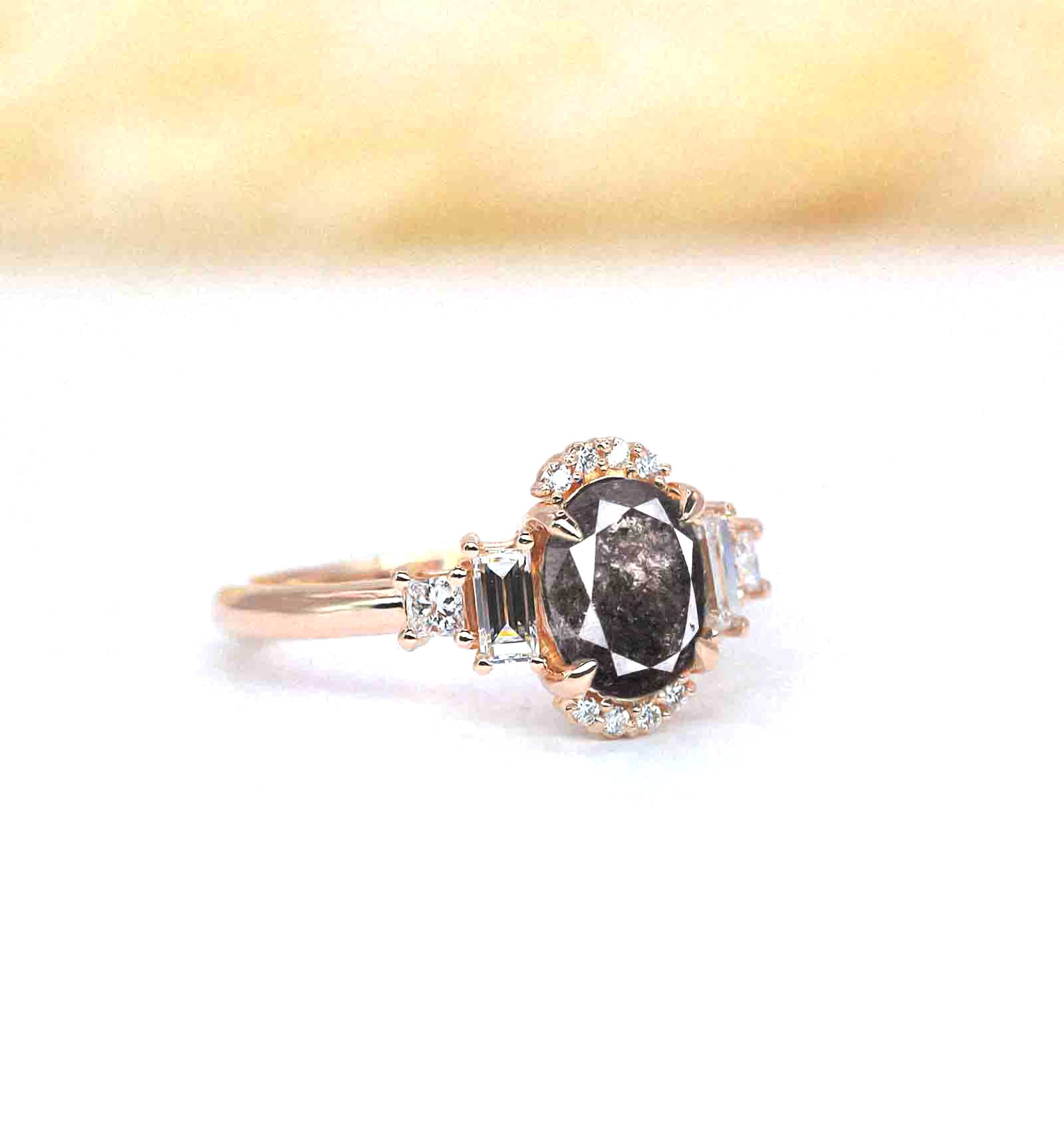 Salt and pepper luxury high ring - DIORAH JEWELLERS