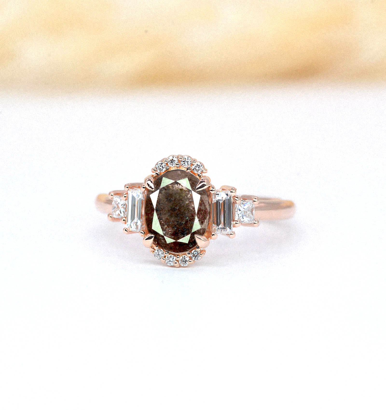 Salt and pepper luxury high ring - DIORAH JEWELLERS