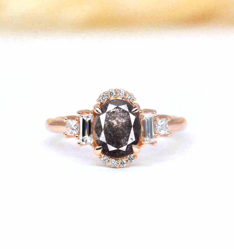 Salt and pepper luxury high ring - DIORAH JEWELLERS