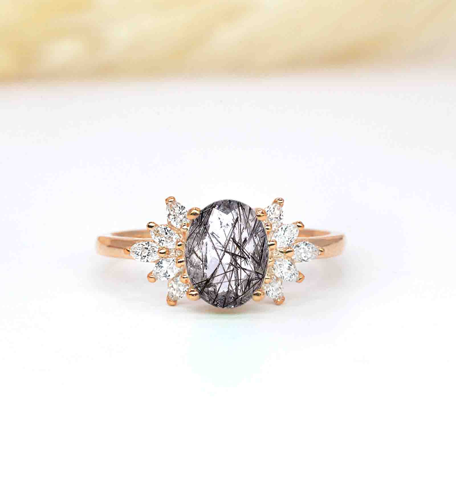 Rutile and diamond high celebrity ring - DIORAH JEWELLERS